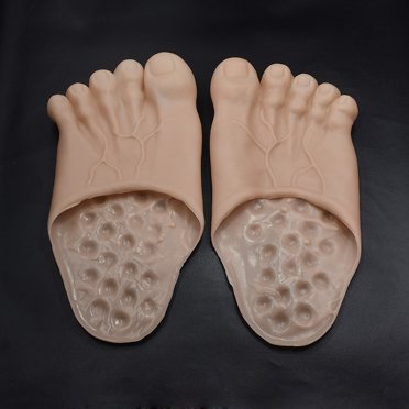 Skeleteen Giant Barefoot Funny Feet Slippers Jumbo Big Foot Realistic ...