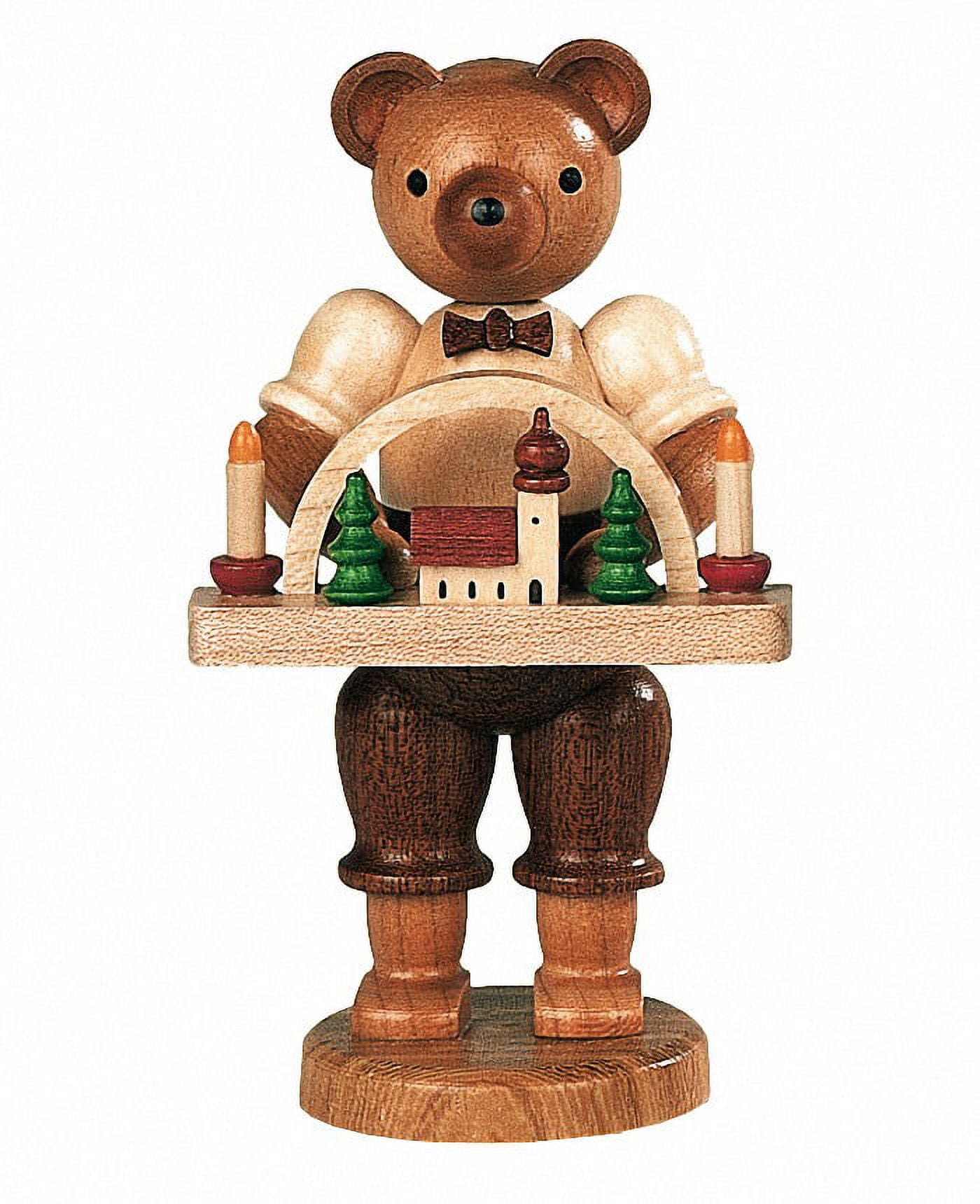 Bear, male, wooden toy maker, height 10 cm / 4 inch, original ...