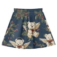 Bear with Wings Pattern Cotton Skirt Built-in Liner Elastic A-Line ...