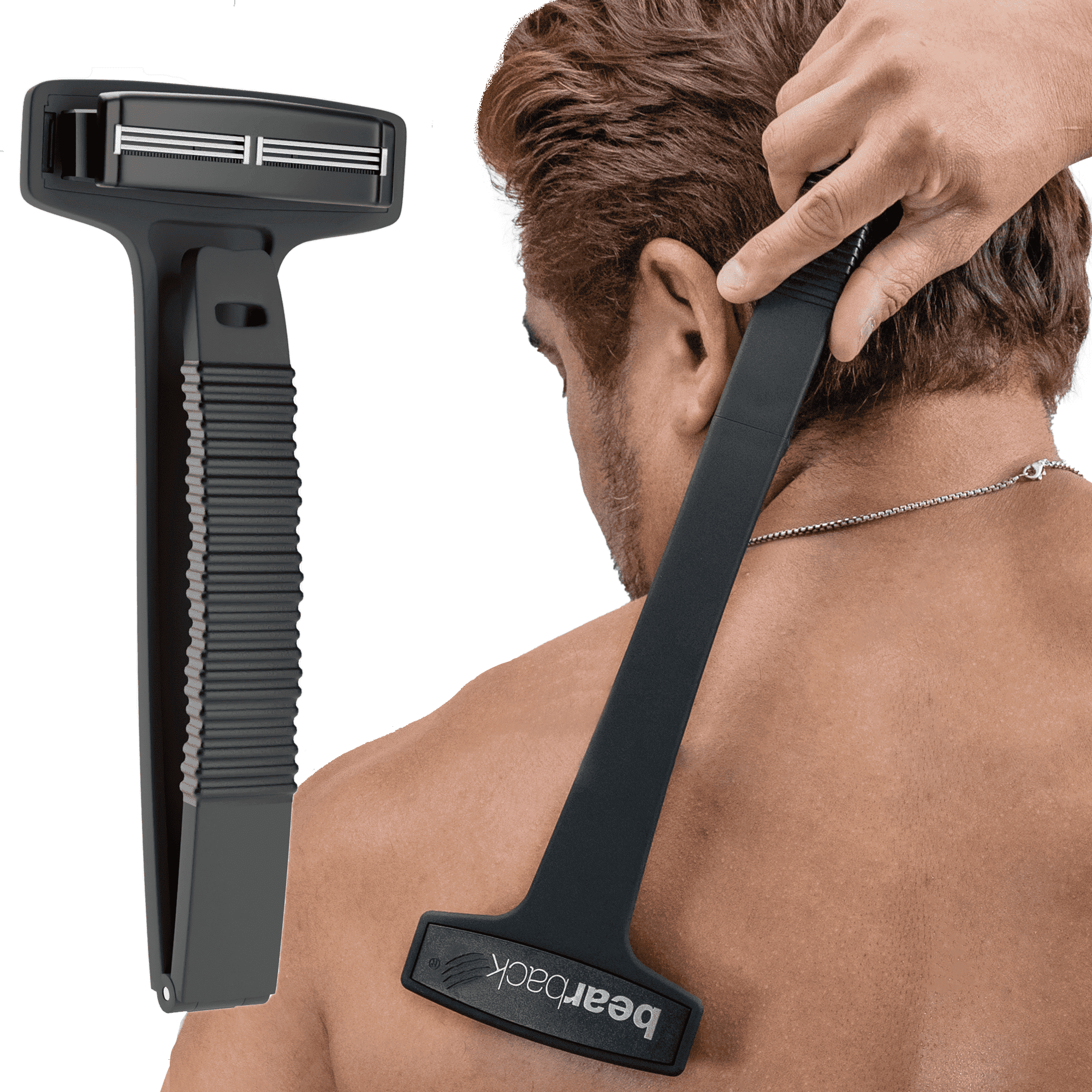 Bearback Back Shaver for Men – Body Razor with Pivoting Triple Blades ...