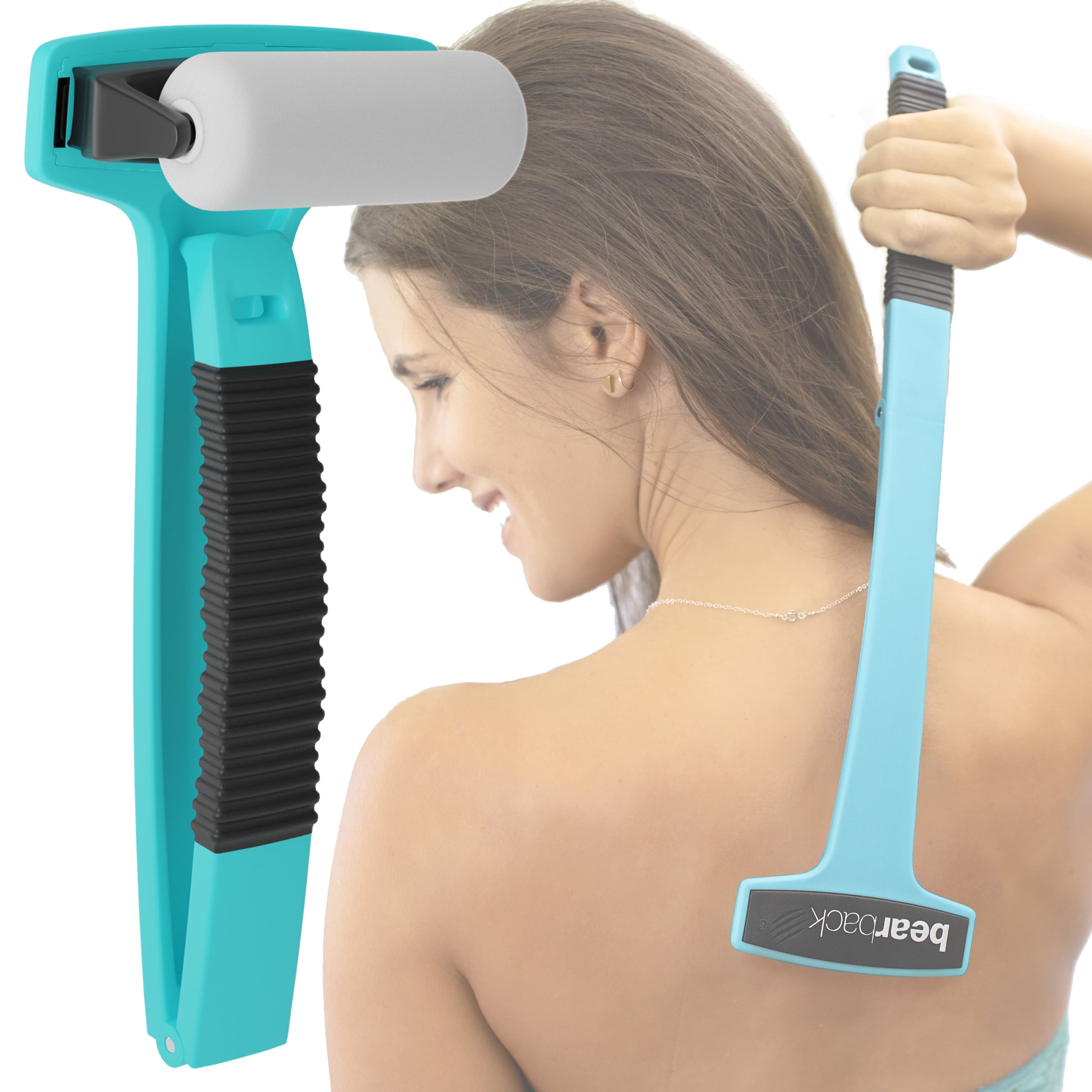 Bearback Lotion Applicator for Back & Body. Premium Long Handle Rolling ...