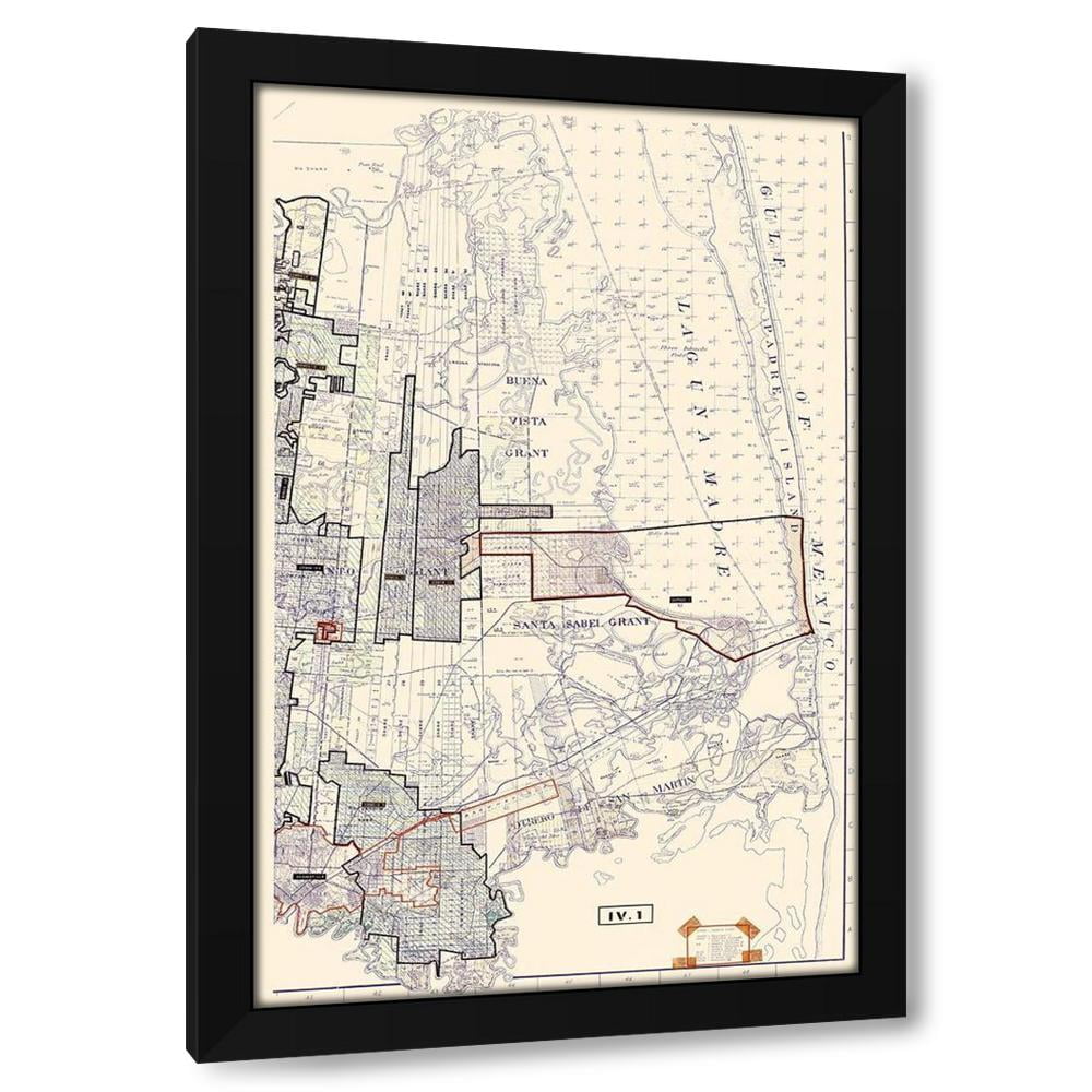 Beard 17x24 Black Modern Wood Framed Wall Art Titled - Cameron Texas Part Two - Beard 1956 ...