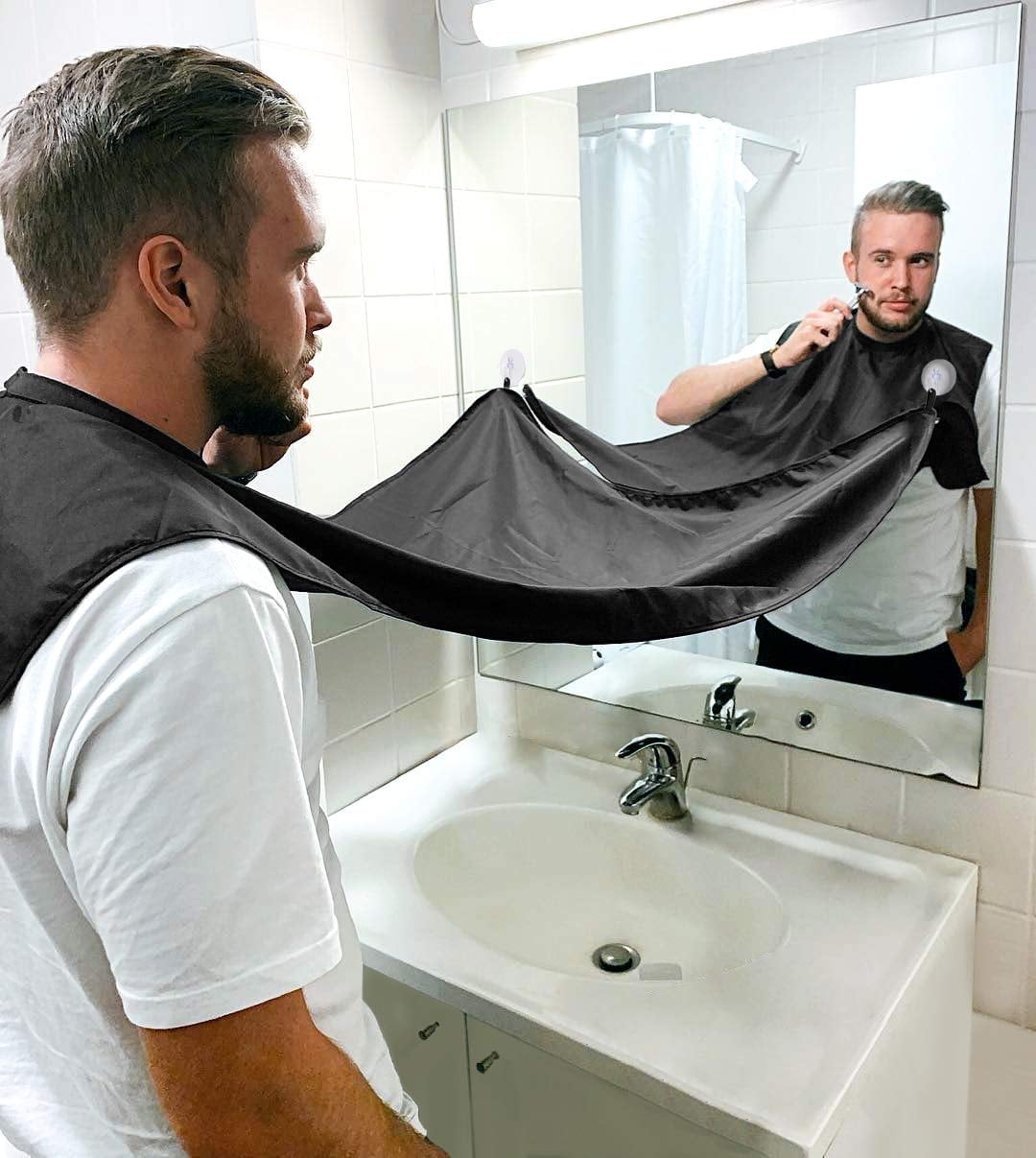 Beard Apron Bib Beard Trimming Apron Free Shaving Bib Hair Clippings ...