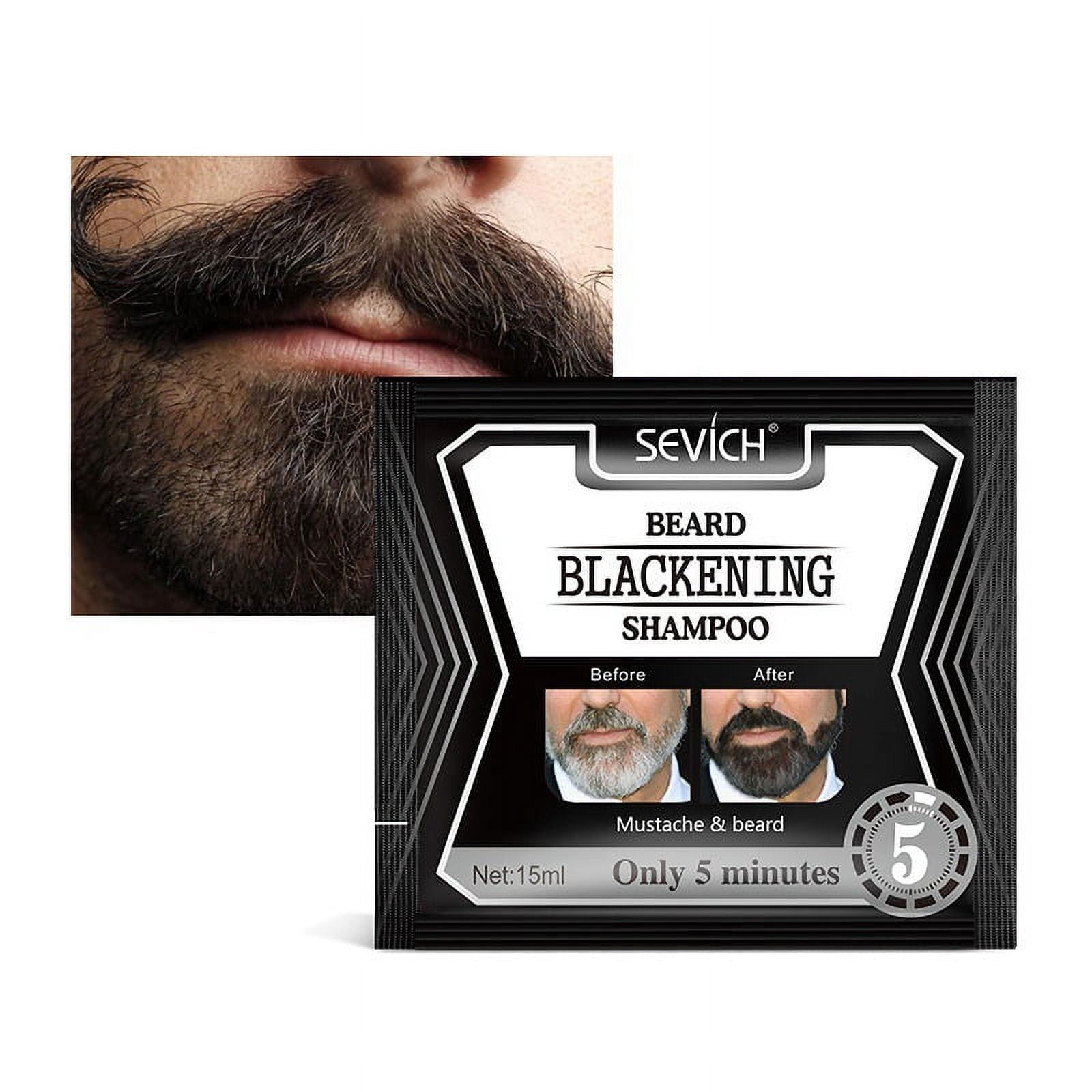 Beard Blackening Shampoo Natural Without Stimulation Pure Plant Formula ...