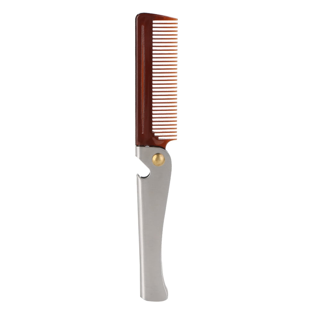 Beard Comb Pocket Beard Comb - Mustache Comb, Stainless Steel Folding ...