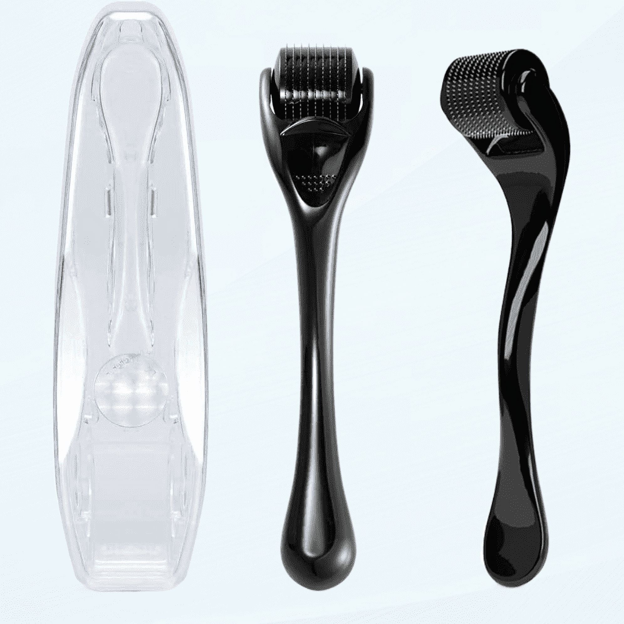 Beard Derma Roller 0.5MM for Beard and Hair Growth With REAL SILVER Needles for Hair Growth ...