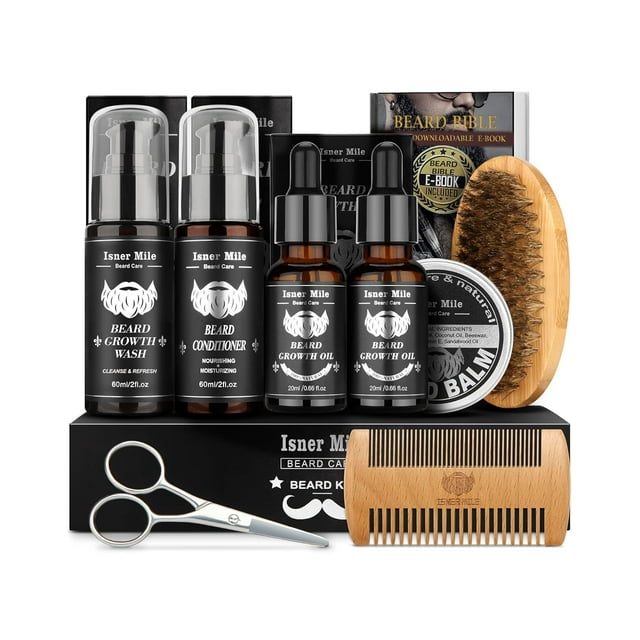 Beard Grooming Kit, Beard Kit with 2 Pack Beard Original Oil,Beard ...