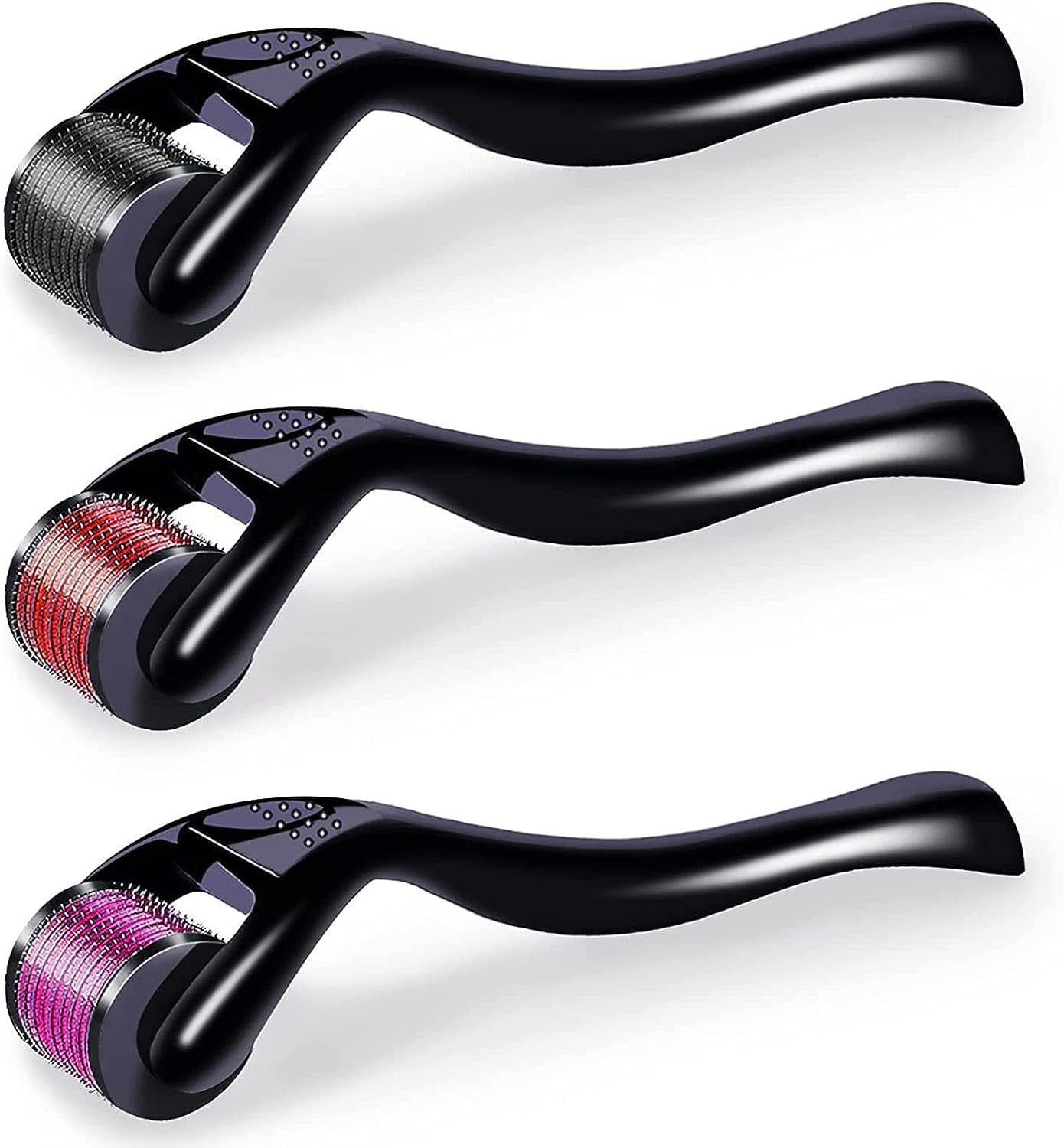 Beard Growth Derma Roller, Titanium Microneedle Rollers, 0. 3mm 0. 5mm ...