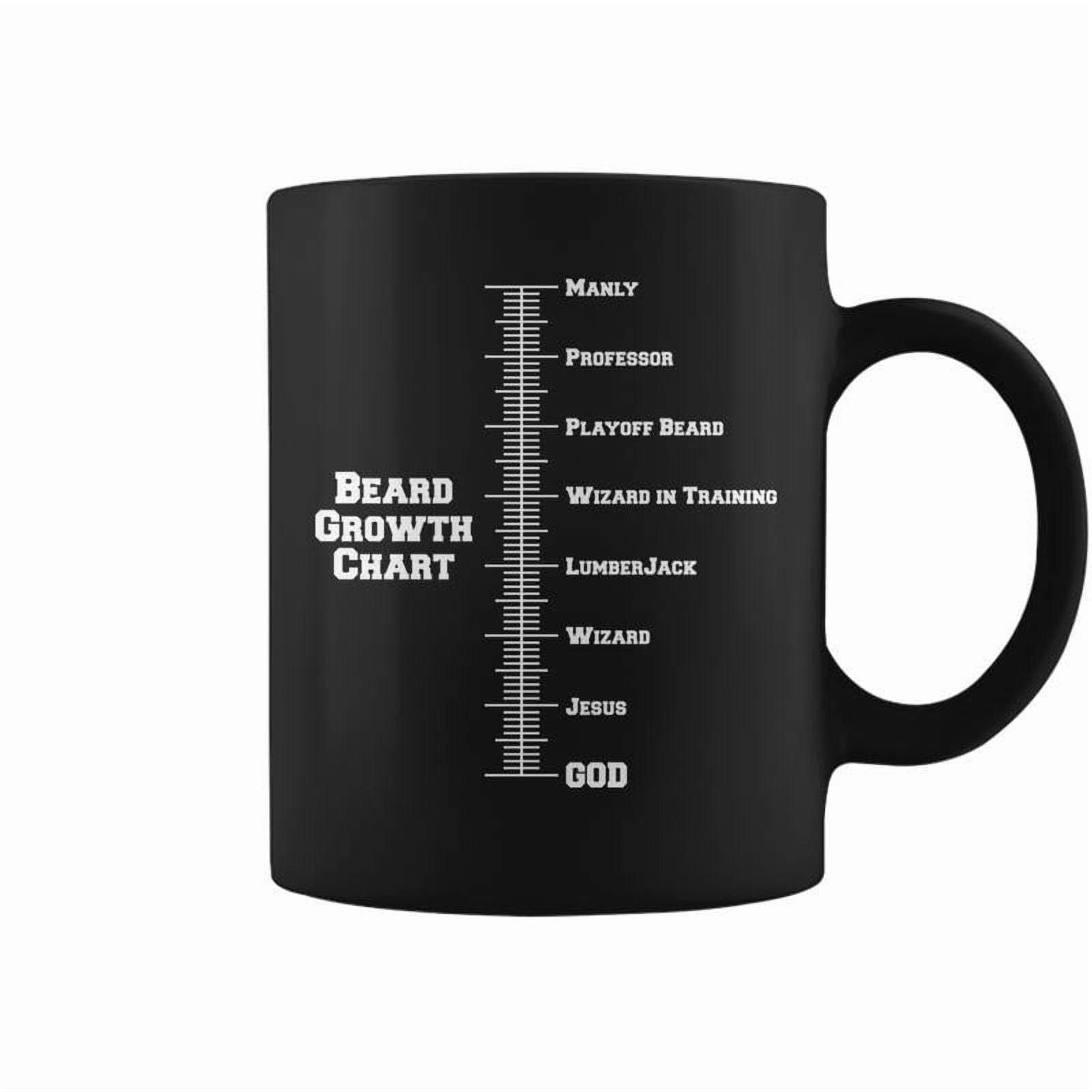 Beard Growth Ruler Funny Man To God Chart TShirt Graphic De - Walmart.com