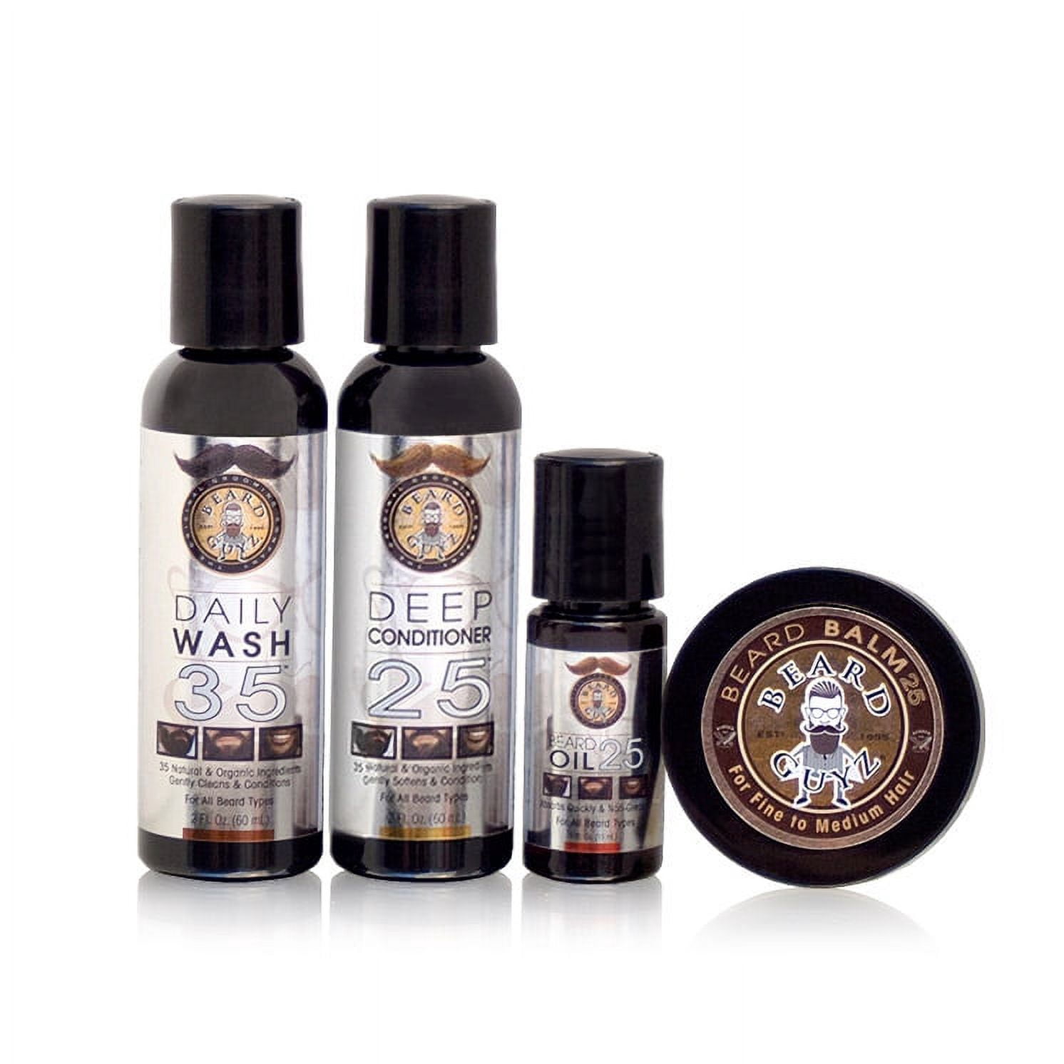 Beard Guyz Natural and Organic Starter Kit 4 Piece Set - Walmart.com
