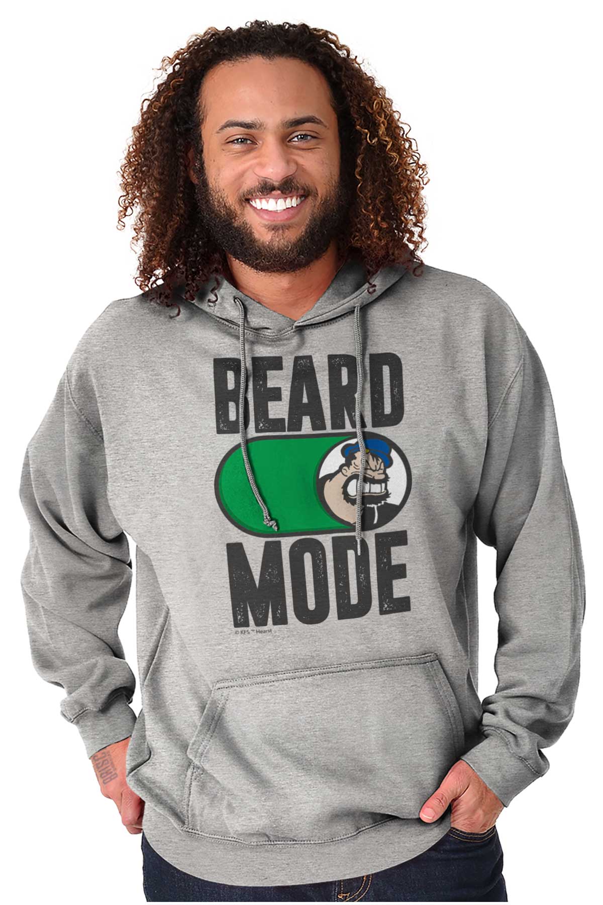 Beard Mode On Bluto Funny Bearded Men Big & Tall Graphic Hoodie Brisco ...