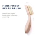 Beard & Mustache Grooming Kit Includes White Boar Bristle Beard Brush ...