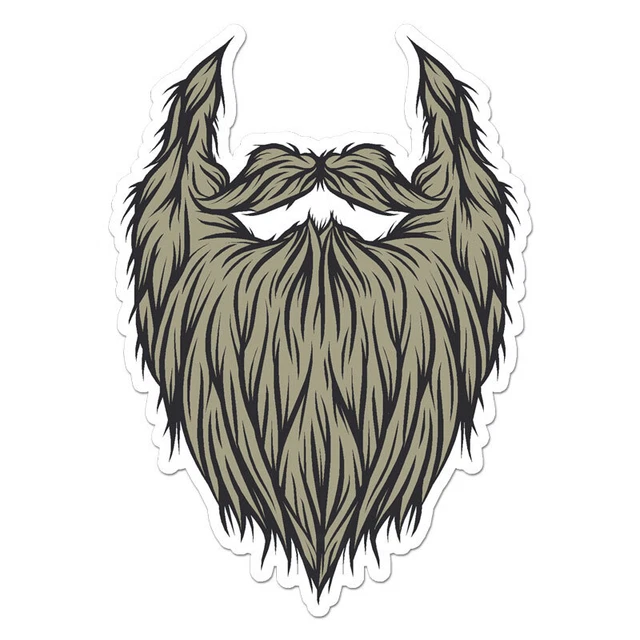 Beard Mustache Sticker Indoor Outdoor Phone Decal Water Bottle Stickers ...