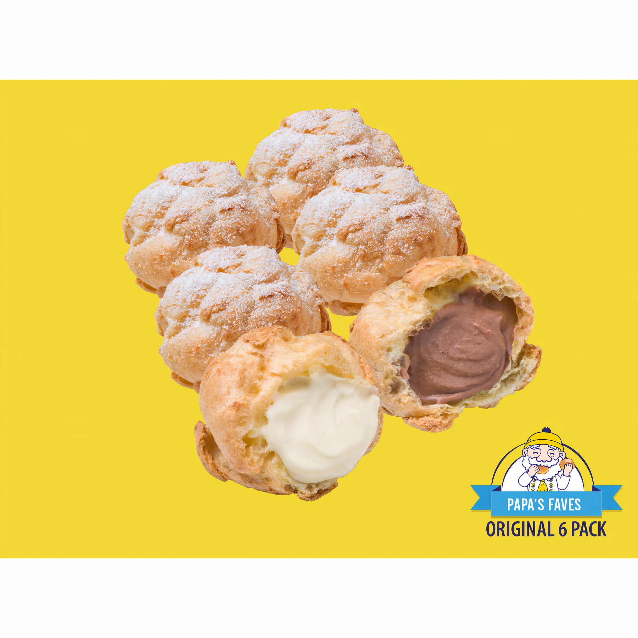Beard Papas Original 6 Pack Cream Puff Pastries - Walmart.com