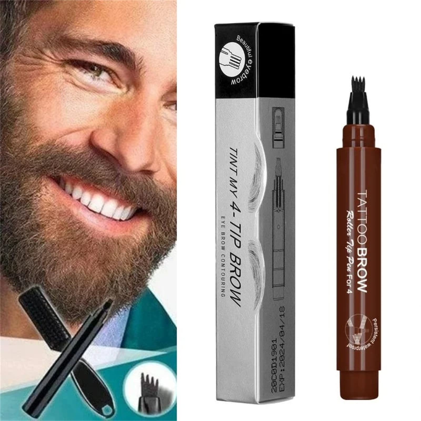 Beard Pen Filler for Men,Sweat Resistant & Waterproof,Long Lasting ...