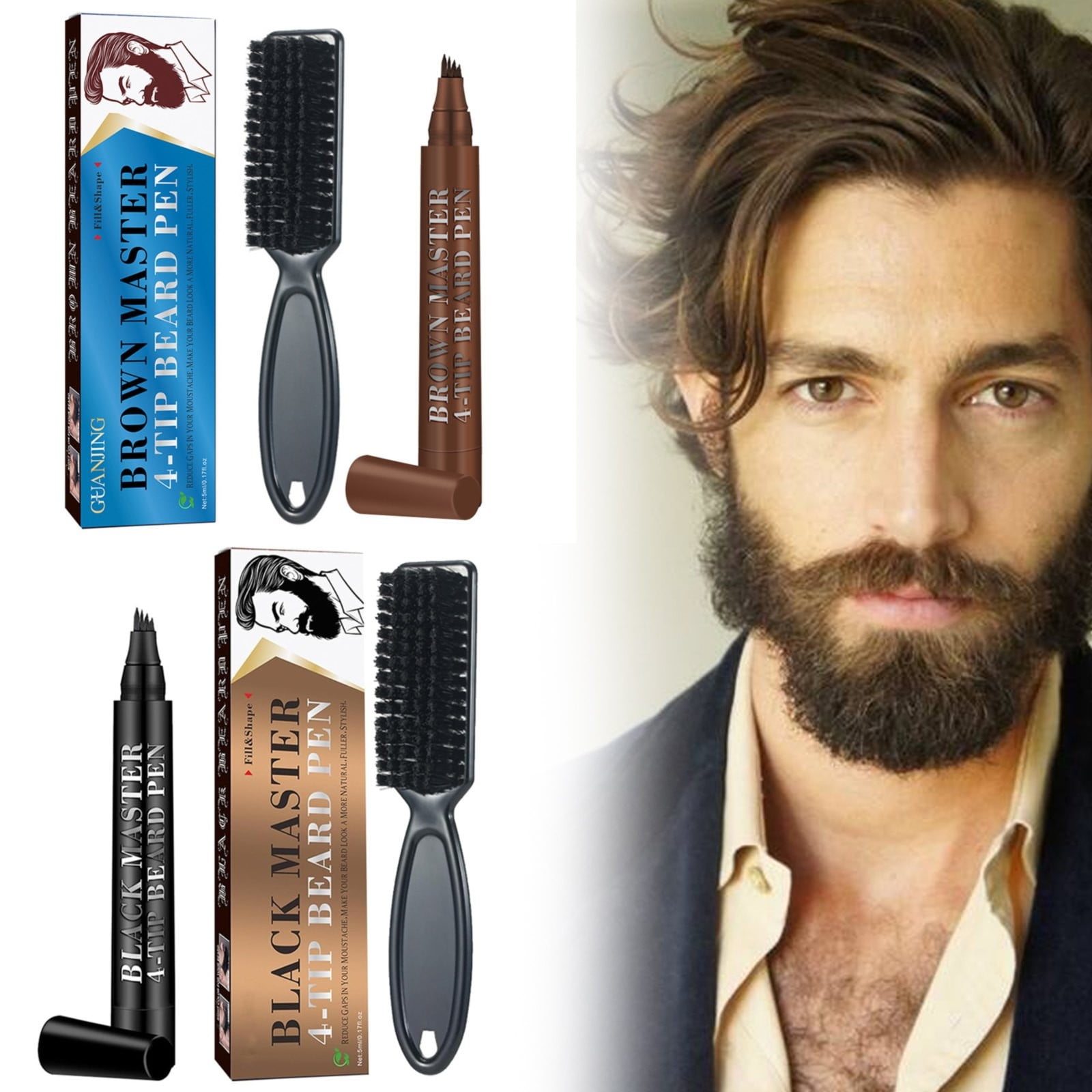 Beard Pen Pencil Filler for Men - Water Proof Barber Styling Grooming ...