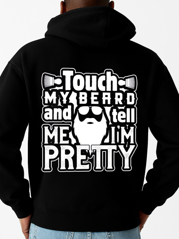 Beard Pride graphic hoodies funny humor for men hooded sweatshirt black ...