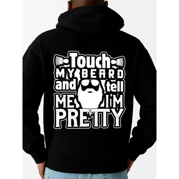 Beard Pride graphic hoodies funny humor for men hooded sweatshirt black ...