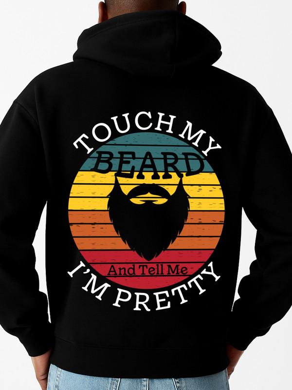 Beard Pride graphic hoodies funny humor for men hoodies black sutumn ...