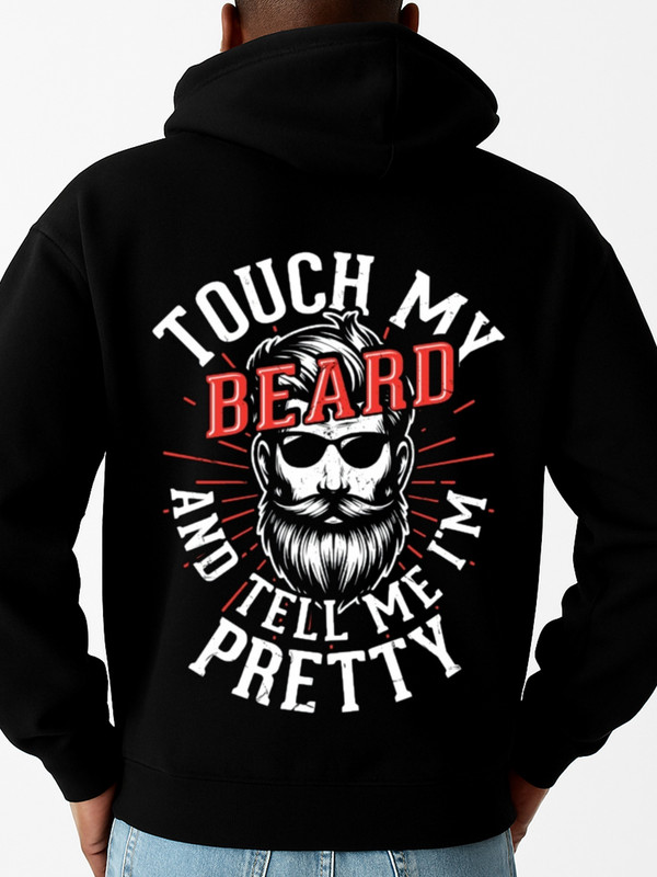 Beard Pride graphic hoodies funny humor mens long sleeve black Daily ...