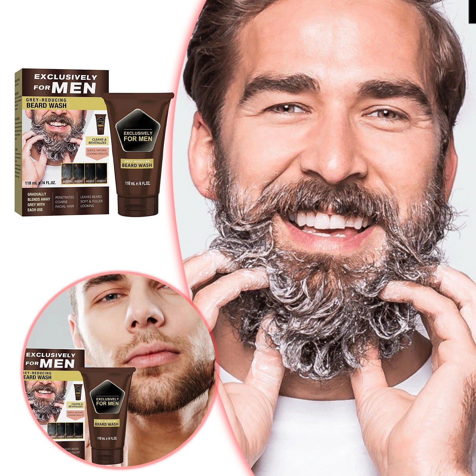 Beard Shampoo Gentle Cleansing formula for Soft & Manageable Facial ...