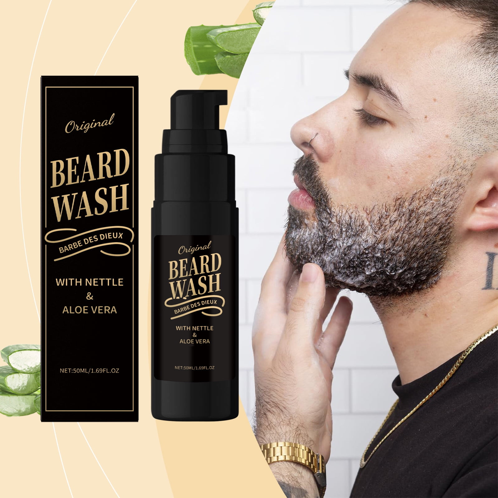 Beard Shampoo for Men | Moisturizing & Nourishing Formula with Nettle ...