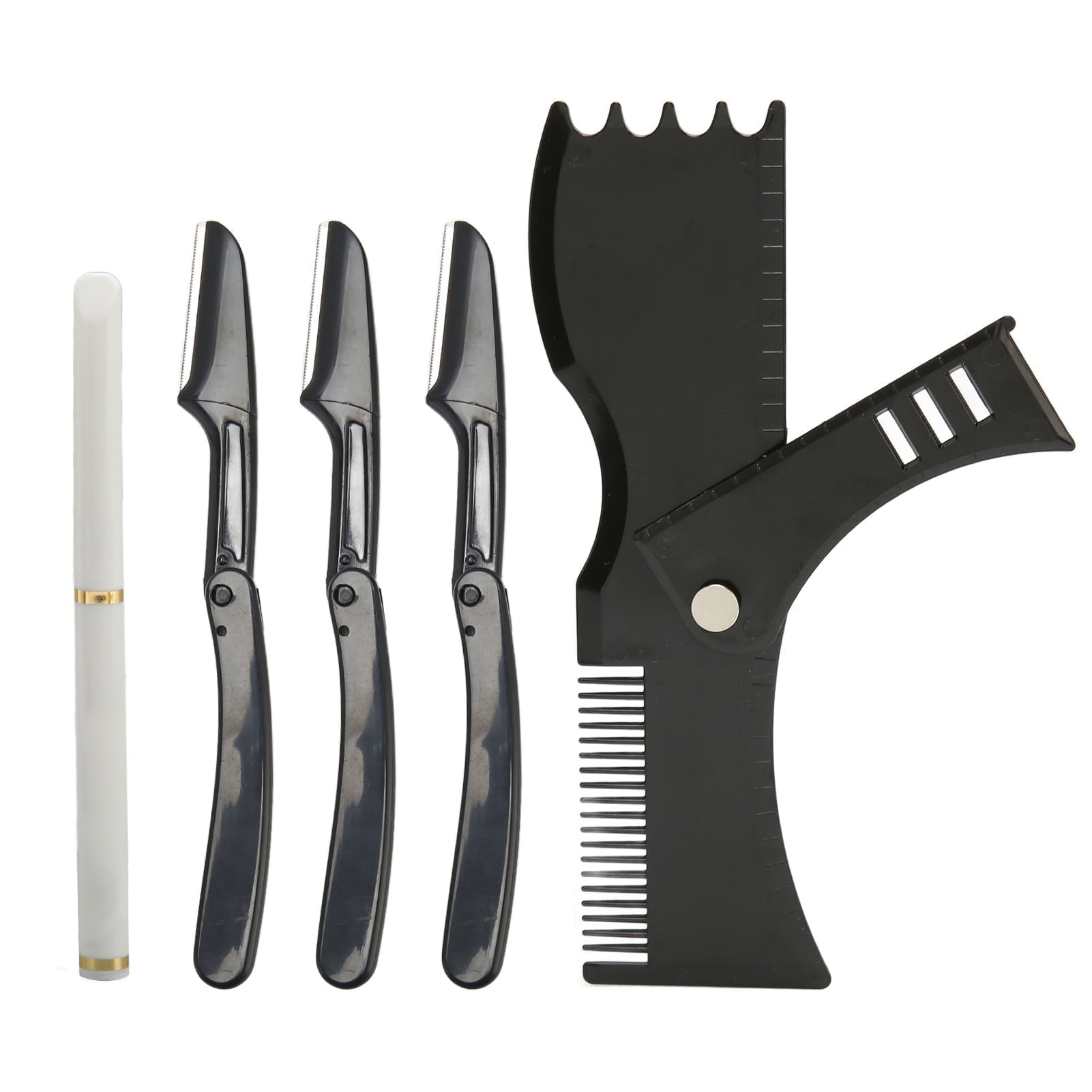 Beard Shaper Tool Set, Trimming Grooming White Barber Pencil Black ...
