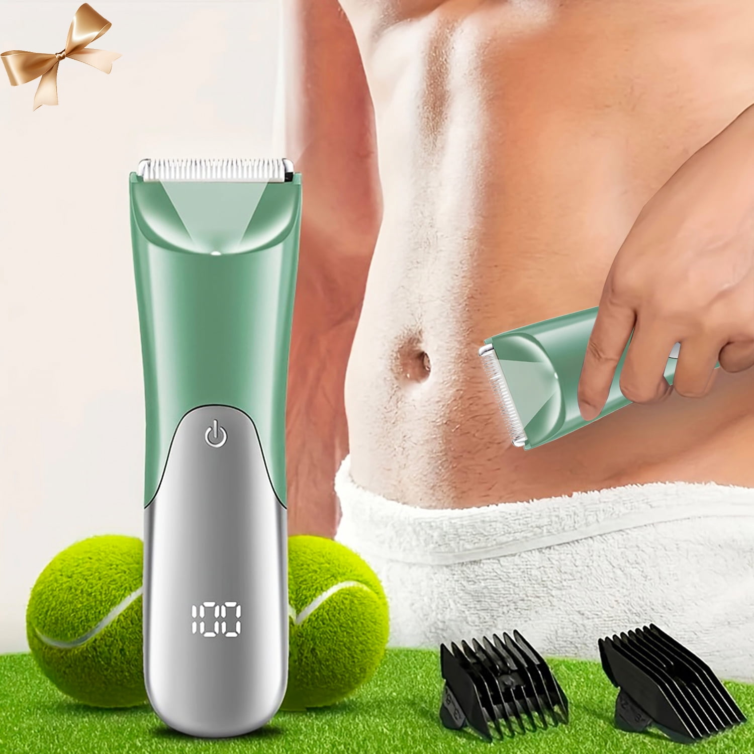 Beard Shaver For Man Body Hair Trimmer With 2 Protective Cap Sideburn ...