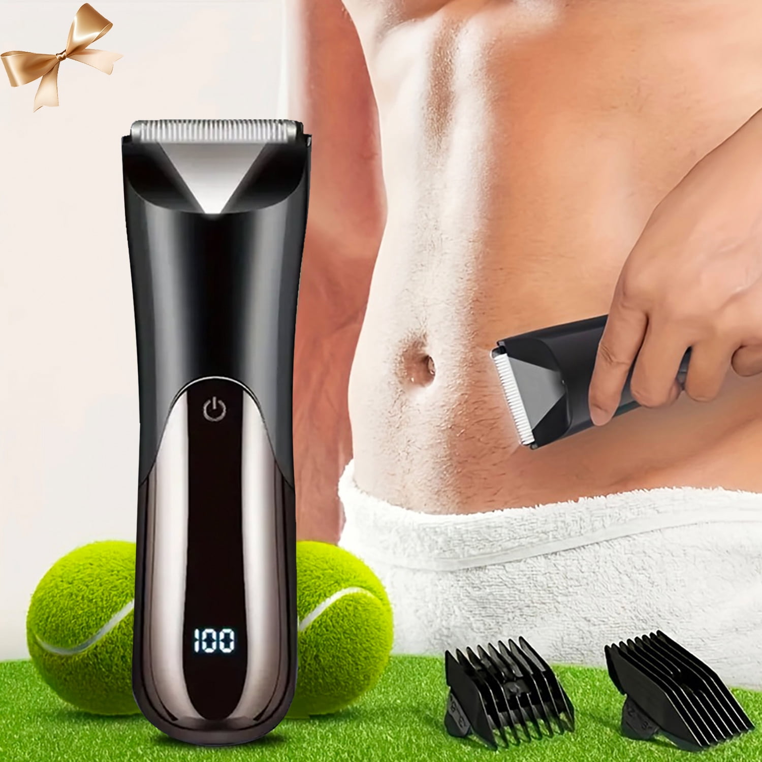 Beard Shaver For Man Body Hair Trimmer With 2 Protective Cap Sideburn ...