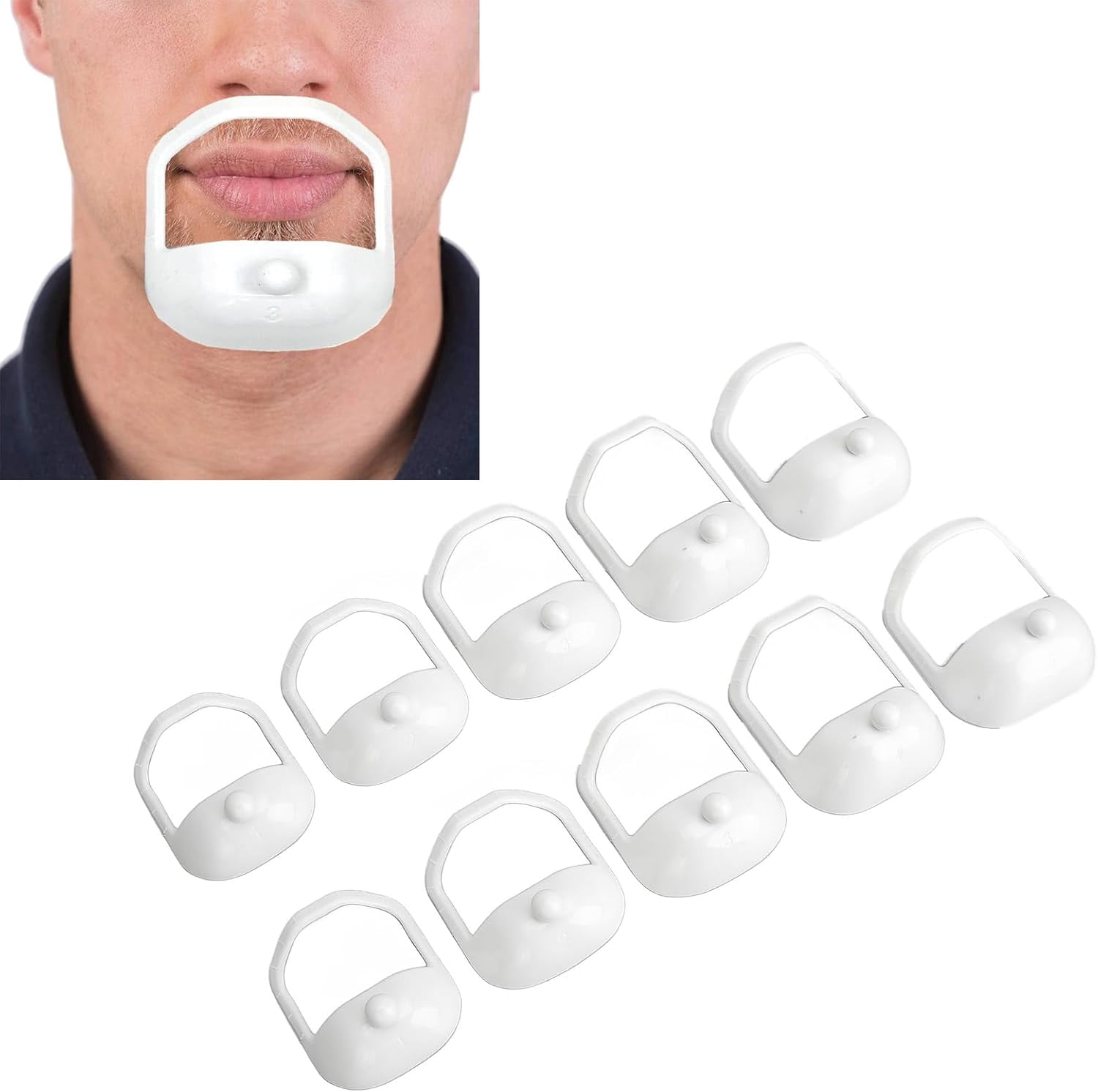 Beard Shaving Template, Face Hair Styling Templates, Beard Shaping ...