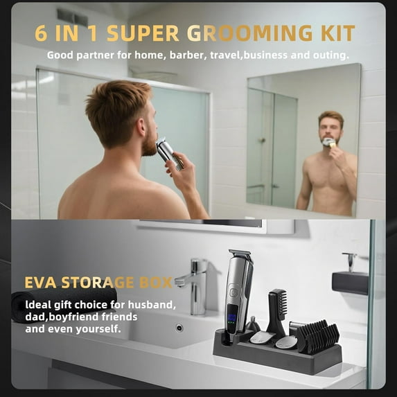 Beard Trimmer for Men, 20 Length Settings, Waterproof Electric for Men ...