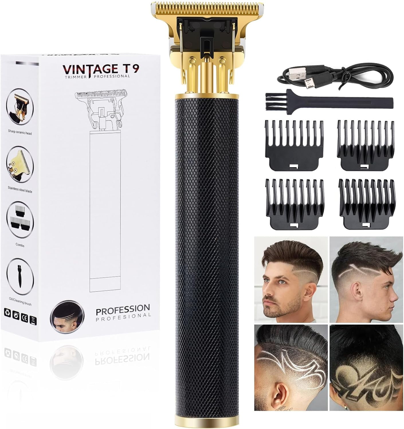 Beard Trimmer for Men, Electric Razor Hair Trimmer, Cordless Hair ...