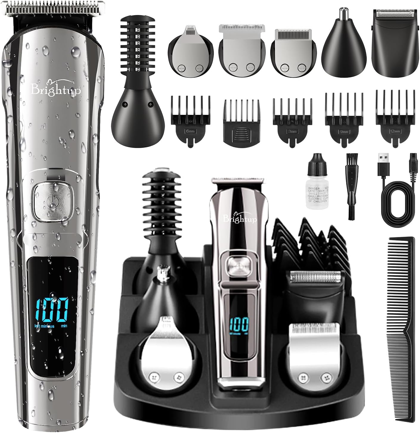 Beard Trimmer for Men - Electric Razor & Shaver, Cordless Hair Clippers ...