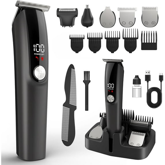 Beard Trimmer for Men Hair Clippers - 6 in 1 Professional Grooming Kit ...