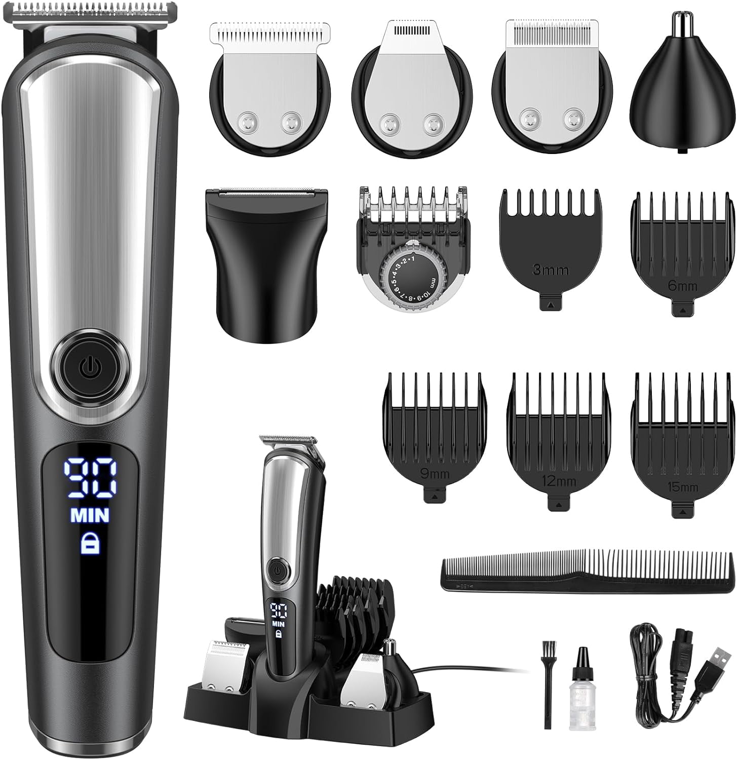 Beard Trimmer for Men, Shavers for Men, Electric Cordless Rechargeable ...
