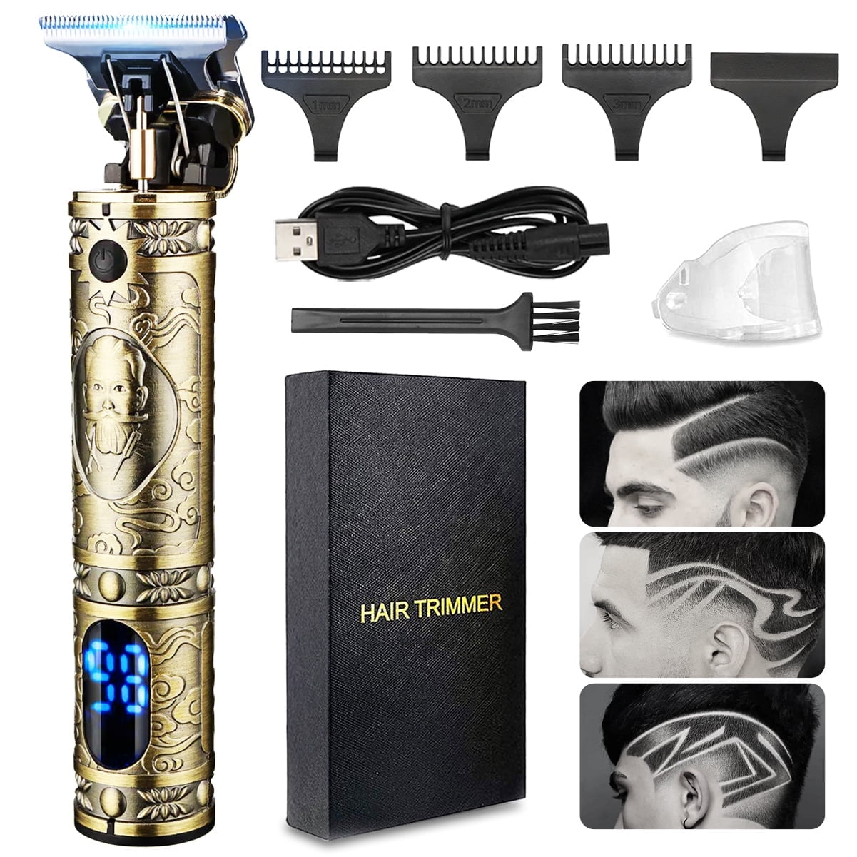 Beard Trimmer for Mens, Professional Zero Gapped T-Blade Trimmer ...