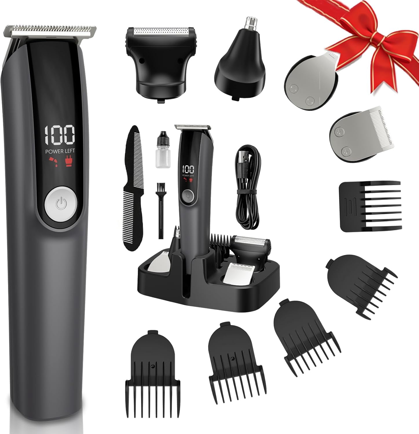Beard Trimmer for Men 5 in 1 Electric Razor Nose, Body, Face and ...