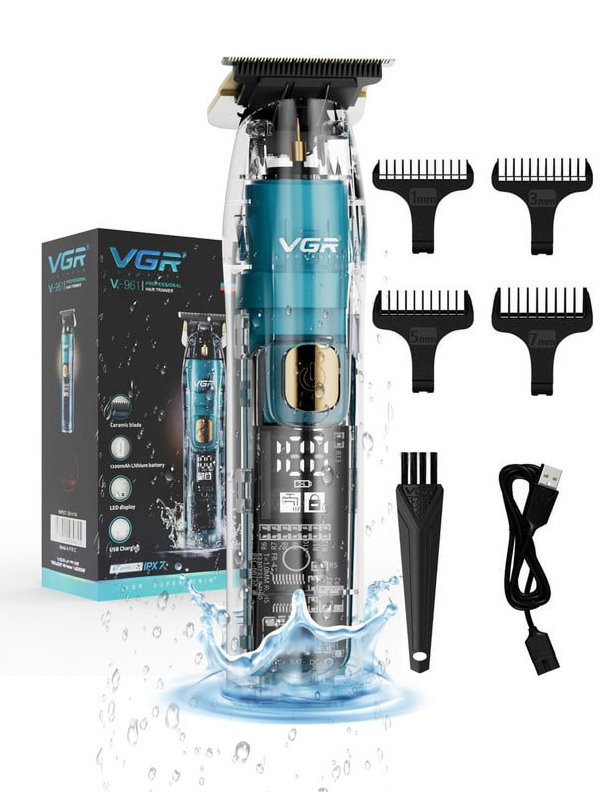 Beard Trimmers for Men Cordless Rechargeable Hair Trimmer for Men,Electric Beard Trimmer Zero ...