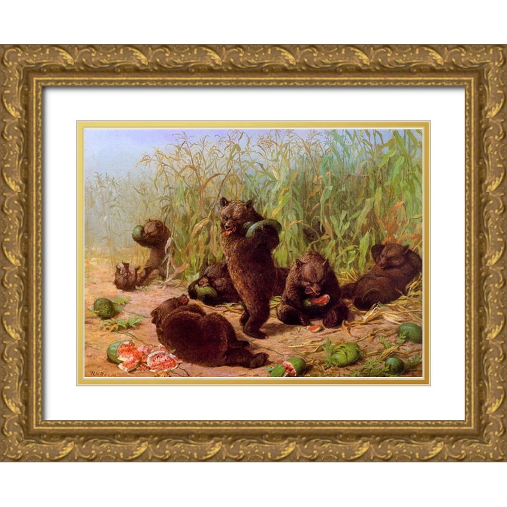 Beard, William Holbrook 14x11 Gold Ornate Wood Framed with Double ...