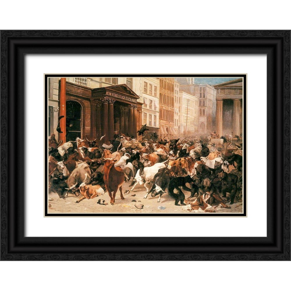 Beard, William Holbrook 18x14 Black Ornate Wood Framed with Double ...
