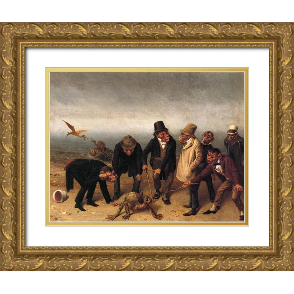 Beard, William Holbrook 24x19 Gold Ornate Wood Framed with Double ...