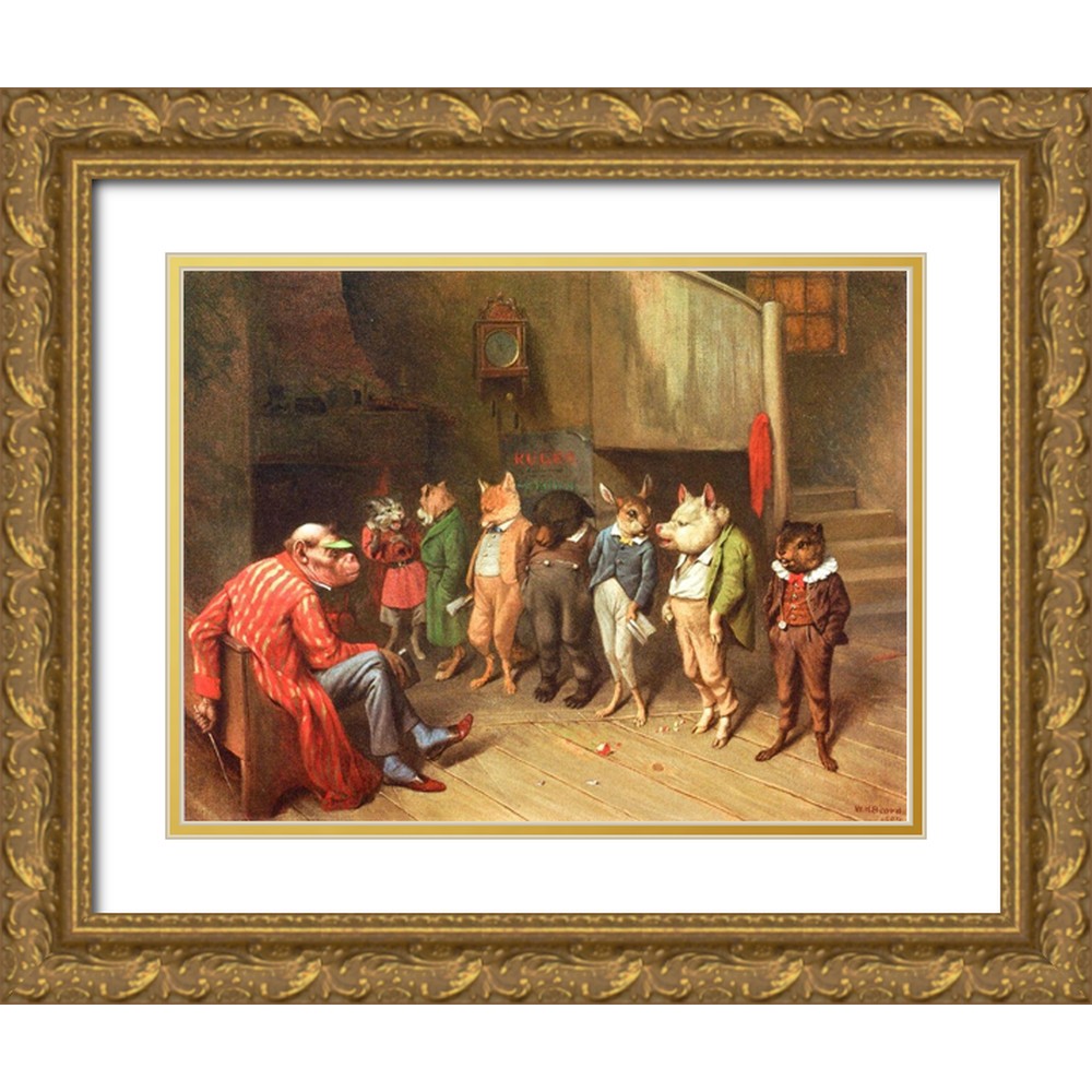 Beard, William Holbrook 24x19 Gold Ornate Wood Framed with Double ...