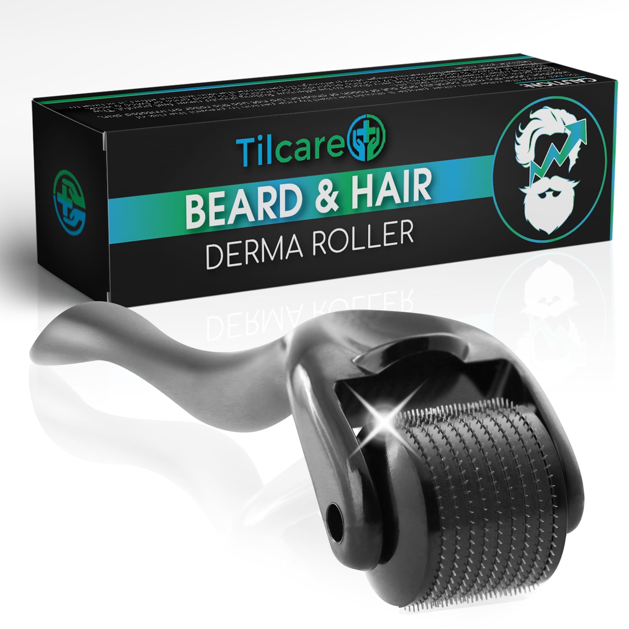 Tilcare Beard and Hair Derma Roller, Titanium Microneedle 0.25mm ...
