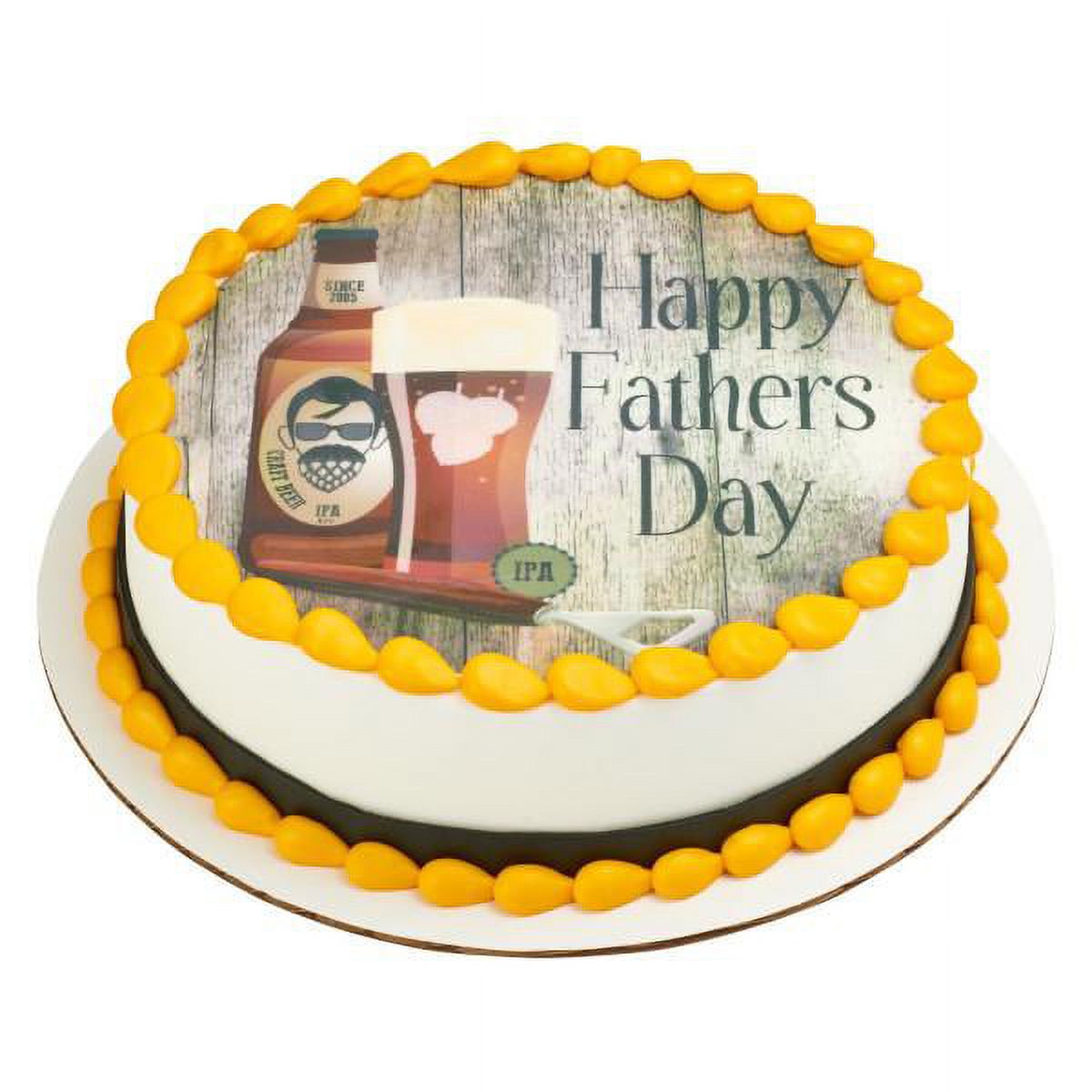 Beard and Hops Edible Cake Topper Image - Walmart.com