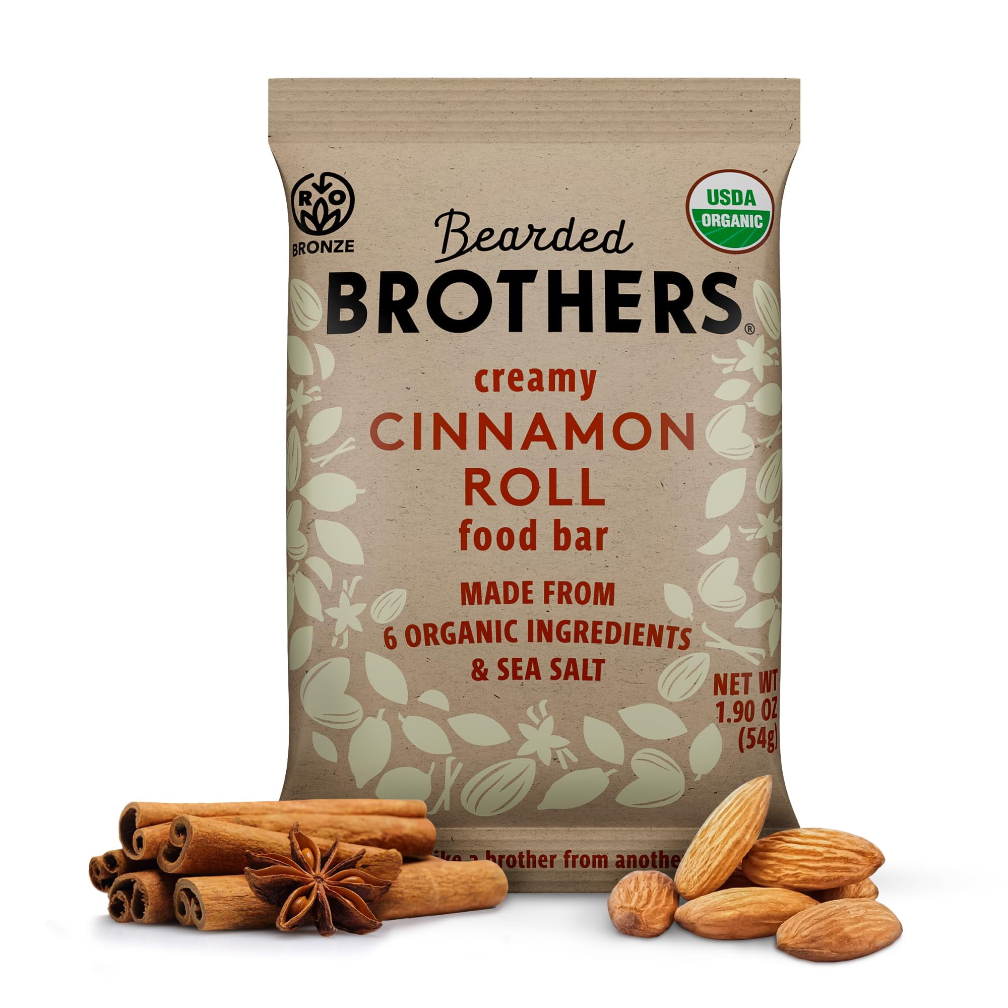 Bearded Brothers, Organic Vegan RRF12 Protein Energy Bars, Cinnamon ...