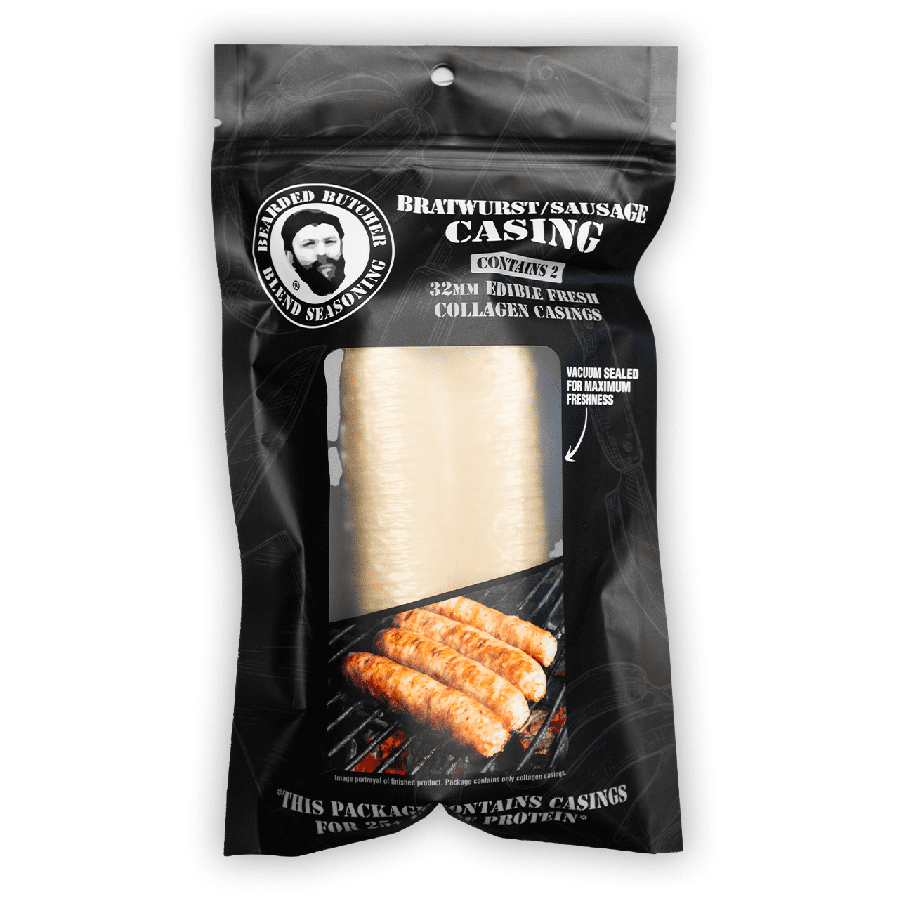 Bearded Butchers 32mm Edible Collagen Sausage Casings, 2-Pack – DIY ...