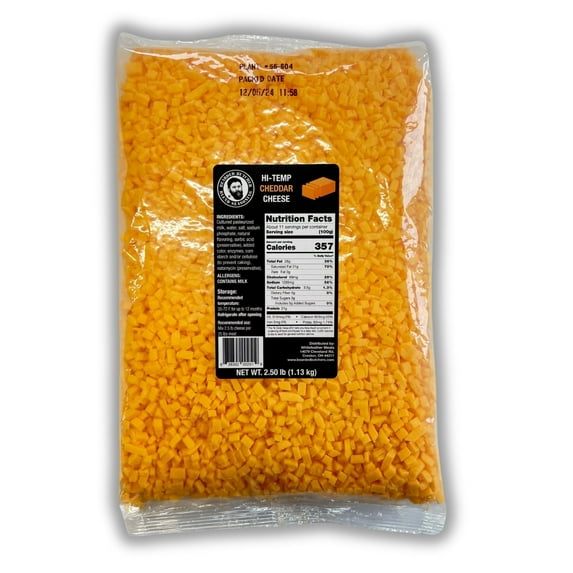 Bearded Butchers High-Temp Cheddar Cheese 2.5 lb – 1/4" Cubes for ...