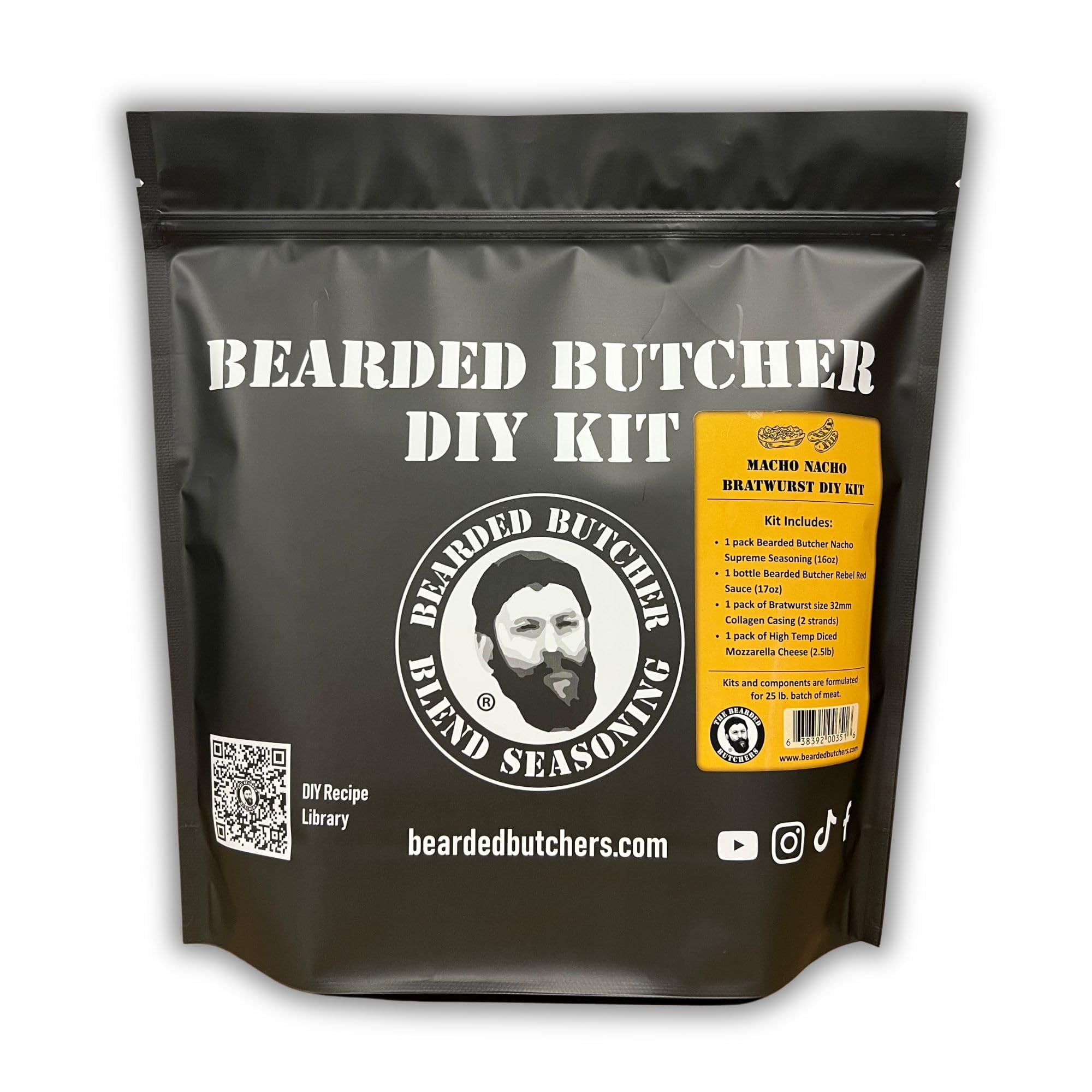The Bearded Butchers Macho Nacho Bratwurst DIY Kit – Make Spicy ...