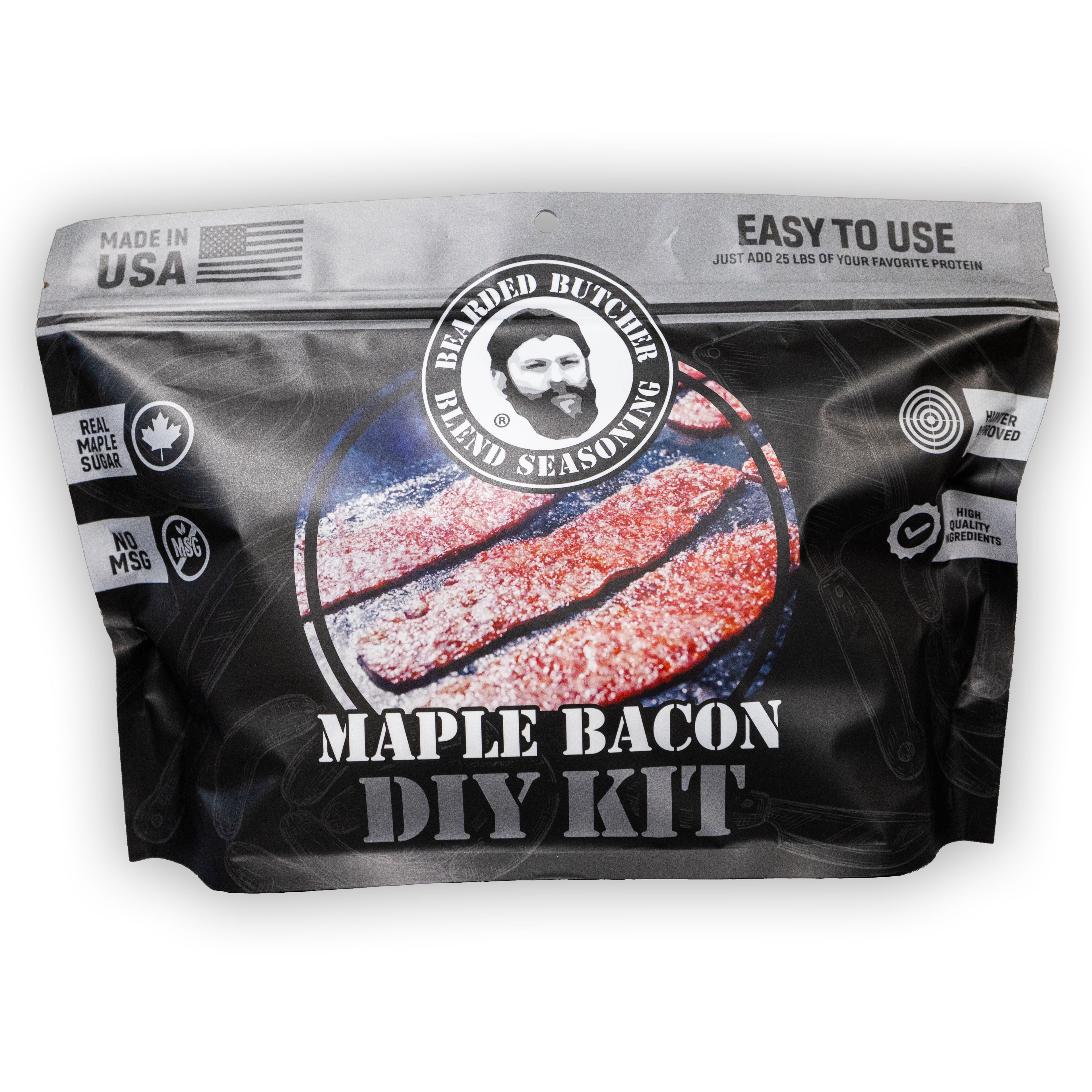 The Bearded Butchers Maple Bacon DIY Kit, Seasons Up to 25 lbs of Meat ...