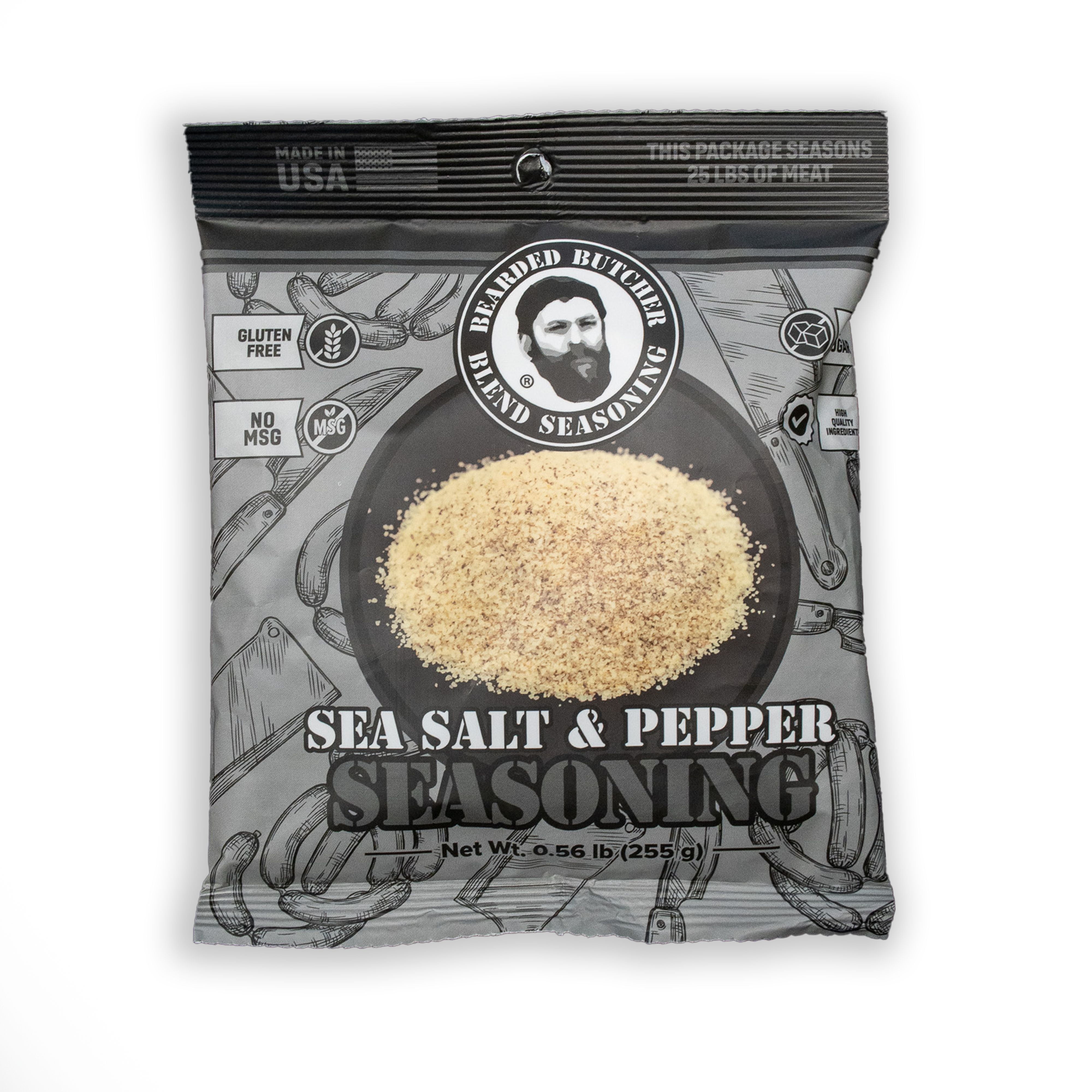 Bearded Butchers Sea Salt & Pepper DIY Sausage Seasoning, 9 oz Bag ...